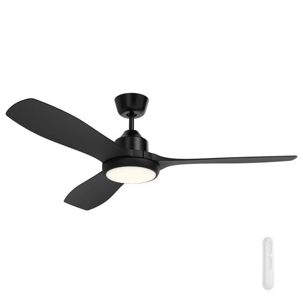 GLACIER DC CEILING FAN/ BLACK /LED LIGHT – Direct Lighting Albany
