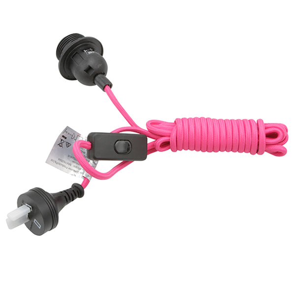 4mtr Woven Light Cord with Inline Switch – Direct Lighting Albany